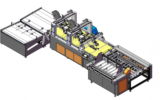 Fully Automatic Carton Box Gluing Machine 1310mm 6600*2100*1600mm